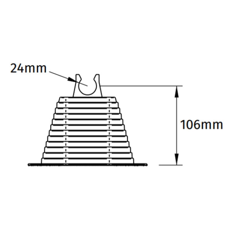 Insulated Lightning Conductor Pyramid Holdfast - Kingsmill Industries